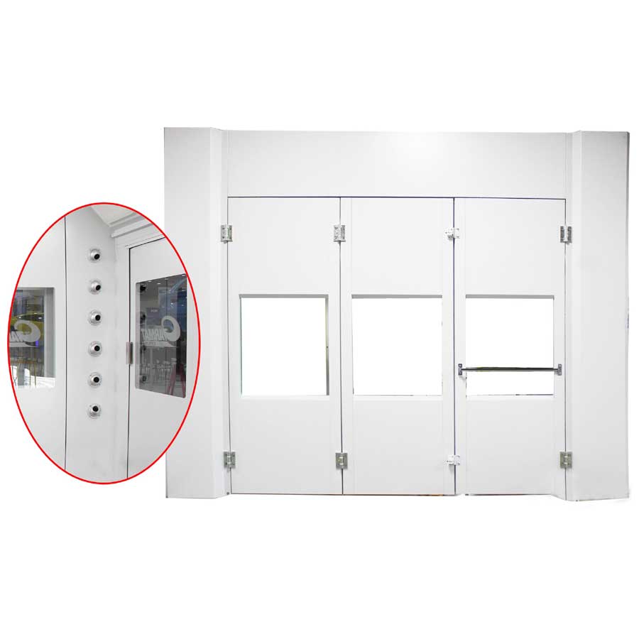 165-99397-42V - Rounded Corners Paint Booth Fascia with Blowers - Cabin ...