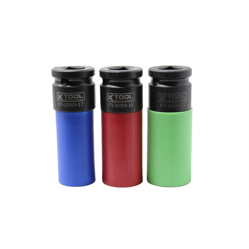 KTI33303 - K Tool International Protective Wheel Socket Set 3 Pc 1/2 ...