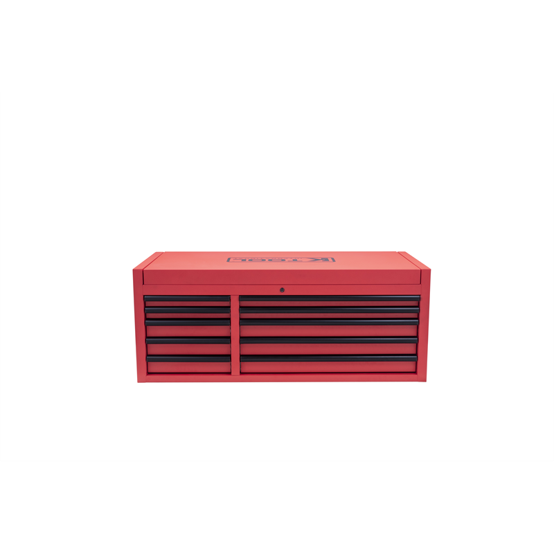 KTI75135 - 55" Premium 10 Drawer Double Bay 500 lb. Tool Box (Matte Red)