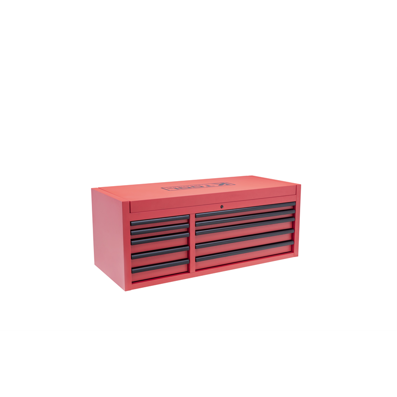 KTI75135 - 55" Premium 10 Drawer Double Bay 500 lb. Tool Box (Matte Red)