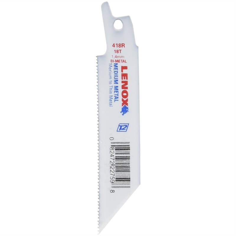 LEX22759 - "Lenox Tools Reciprocating Saw Blades, 418R, Bi-Metal, 4 in. Lo"
