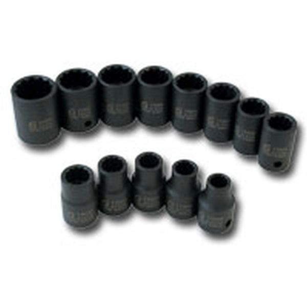 SUN2679 - 13 Piece 1/2In. Drive 12 Point Standard Metric Impact Socket Set Sunex Tools