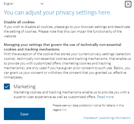 Welcome > Managing Your Privacy Settings